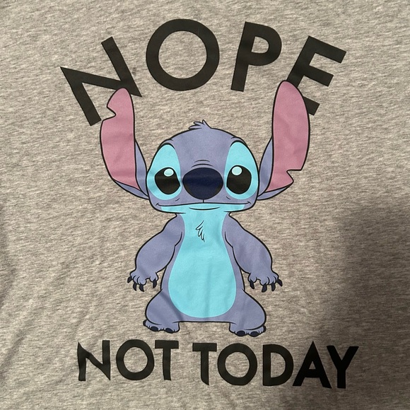 Disney | Tops | Disney Lilo Stitch Medium Nope Not Today Tee Graphic ...